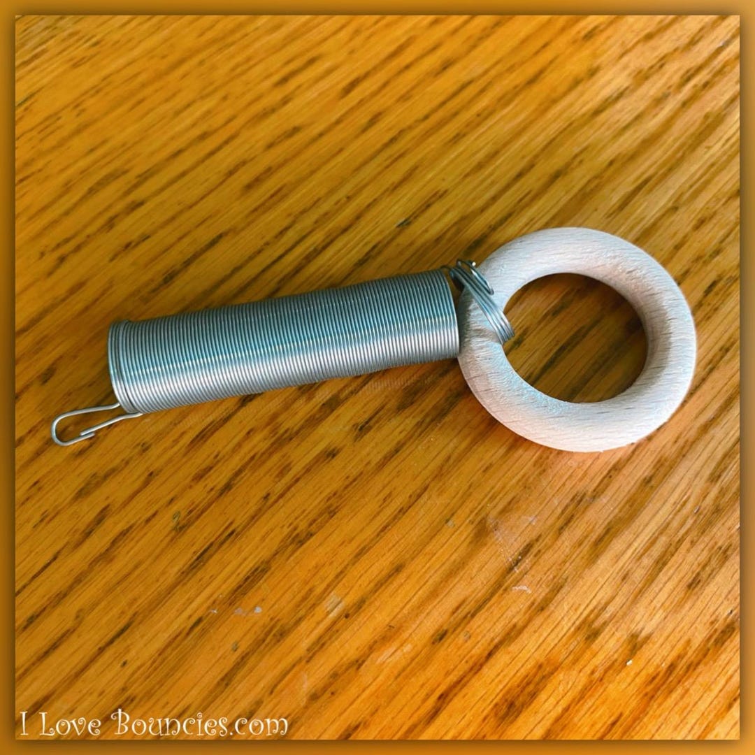 Bouncie Spring Replacement: Hanging Coil Spring With Wooden Ring - Etsy