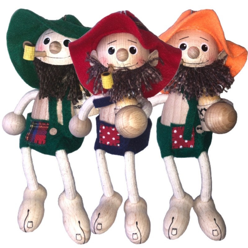 Hillbilly Bouncy Wooden Toy Spring Jumper Old World Style German ...