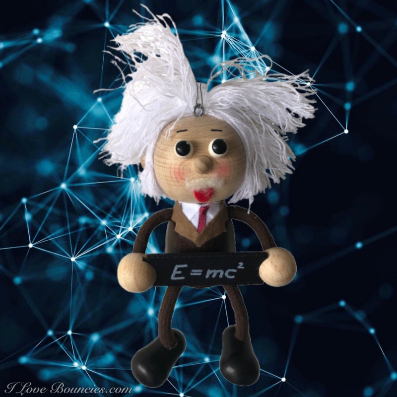 Albert Einstein Bouncy Wooden Einstein Figurine Teacher Gift Physics ...