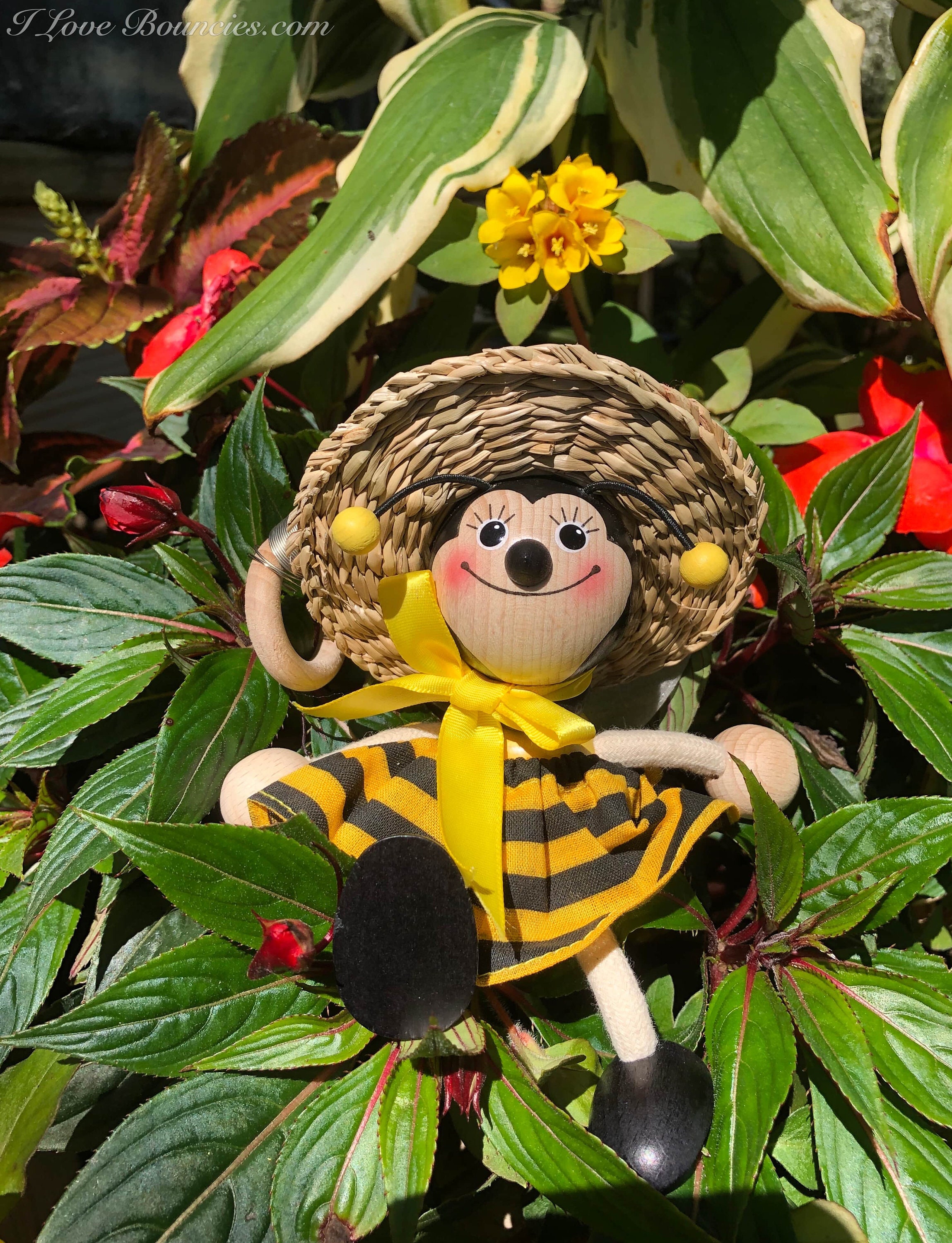 Bumble Bee Bouncy Wooden Bee Toy on Spring Jumper Old World - Etsy