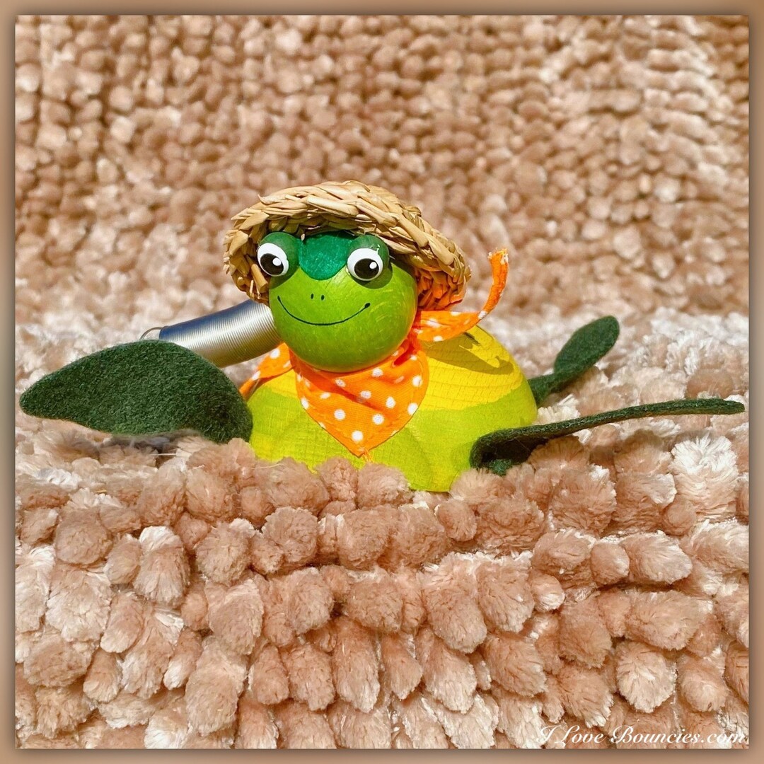 Sea Turtle Bouncy Marine Tortoise Wooden Toy Spring Jumper - Etsy