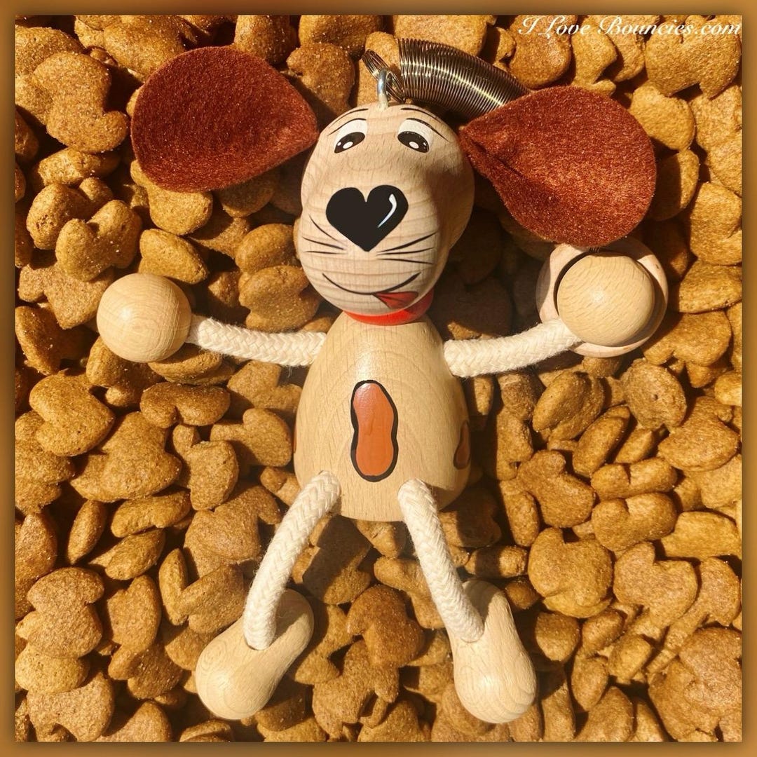 Doggy Bouncy - Wooden Puppy Dog Toy - Figurine Decoration - Spring ...
