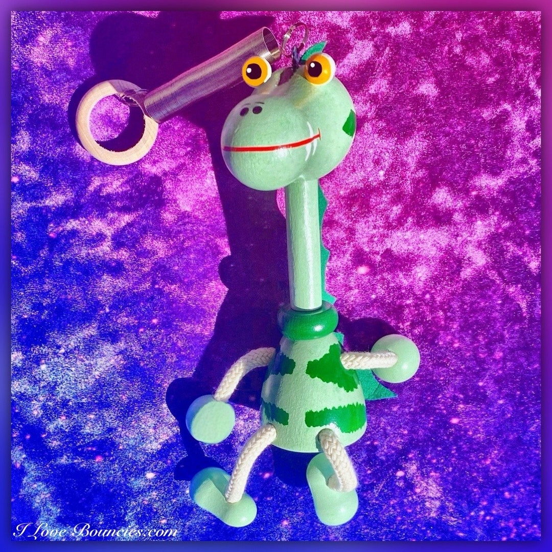 Brachiosaurus Bouncy - Long Neck Dinosaur Wooden Toy Spring Jumper ...