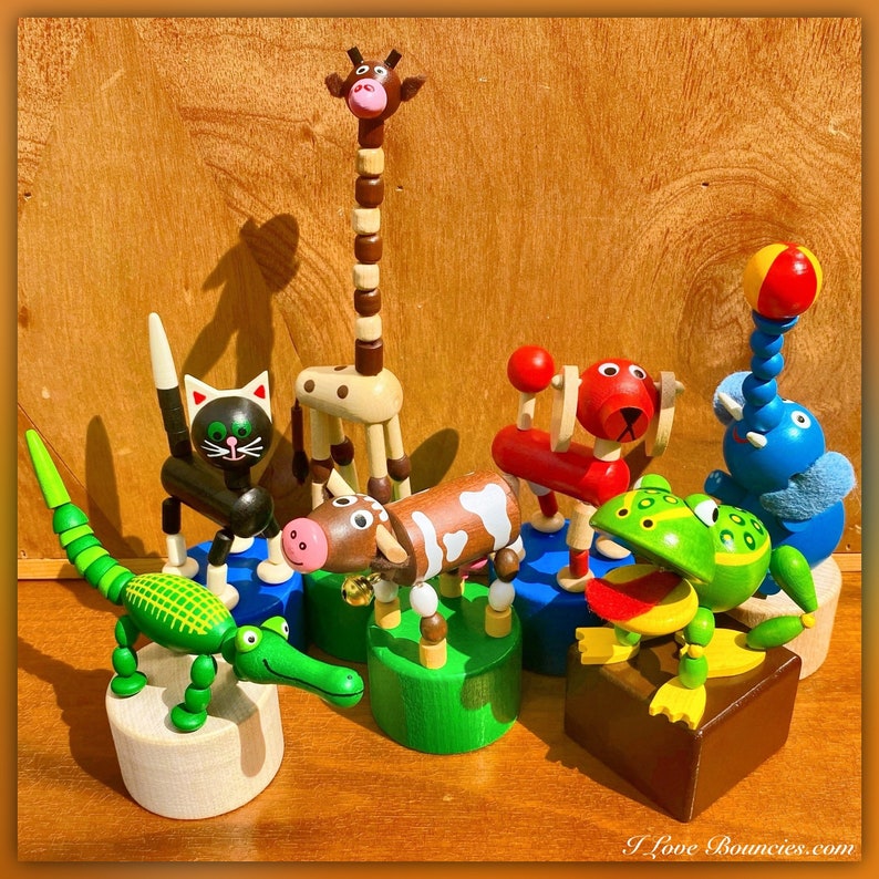 Crocodile Jiggly Wiggly Collapsible Animals Push Button Toy Child ...