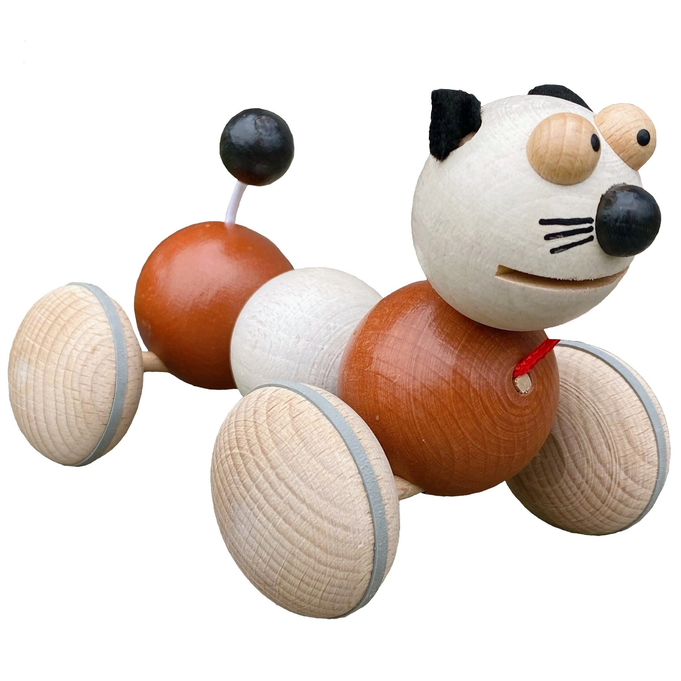 Kitty Cat Pull Along Rolling Walking Animal Toy Child Development Old ...