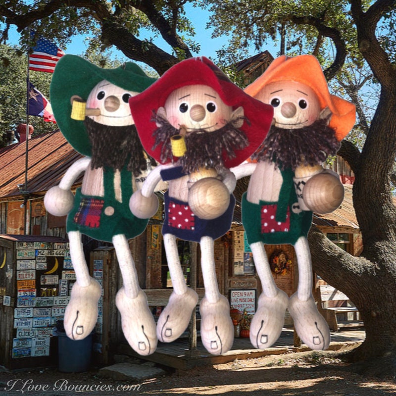 Hillbilly Bouncy Wooden Toy Spring Jumper Old World Style German ...