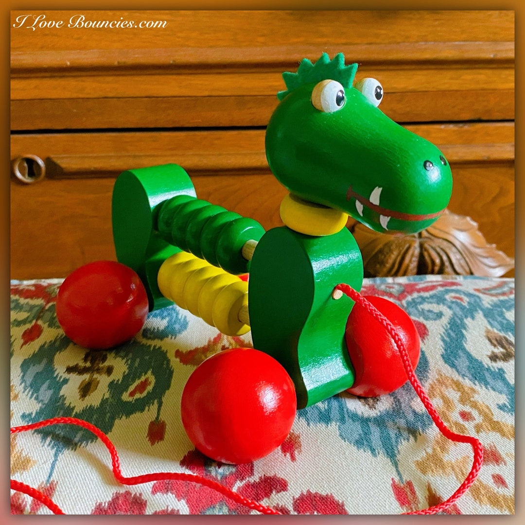 Snapping Crocodile Pull Along African Alligator Walking Toy Child ...