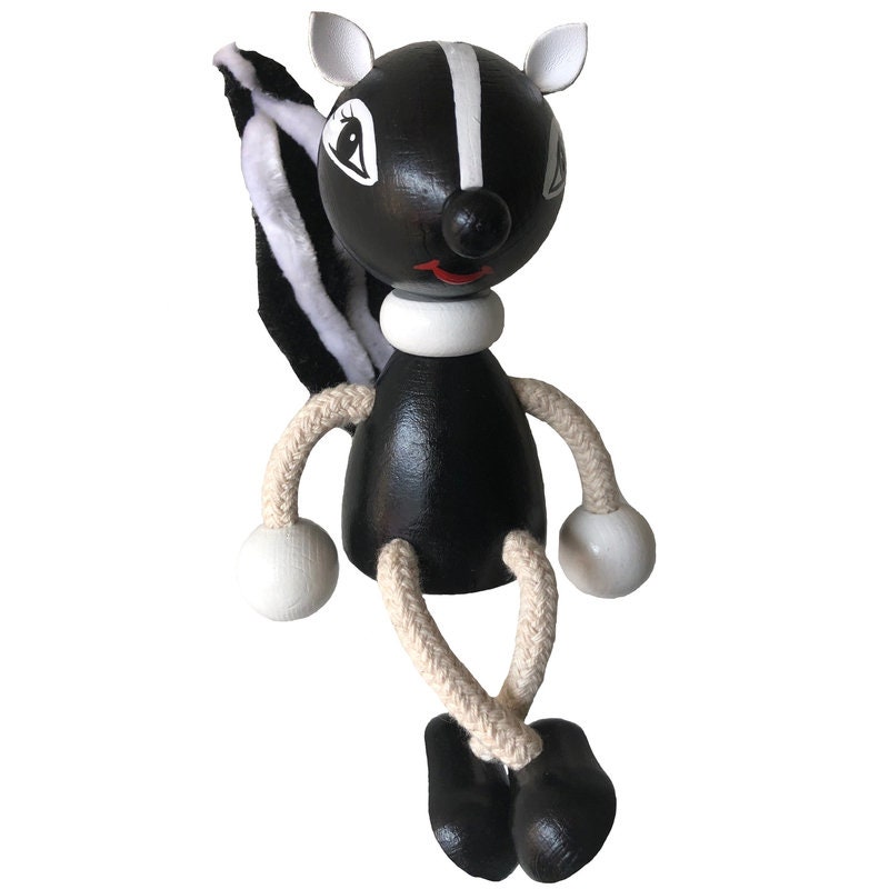 Pepe Le Pew Bouncy Stinky Skunk Wooden Toy Spring Jumper - Etsy