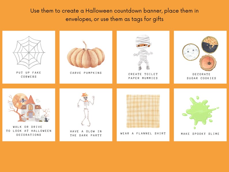 Halloween Advent Calendar, Halloween Advent Cards for Kids, Halloween ...
