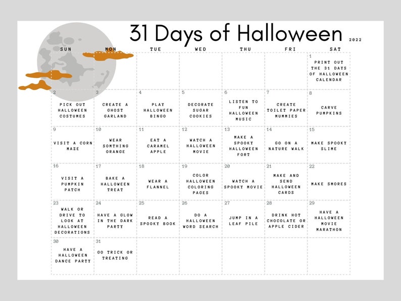 31 Days of Halloween Activities, 31 Days of Halloween for Kids ...