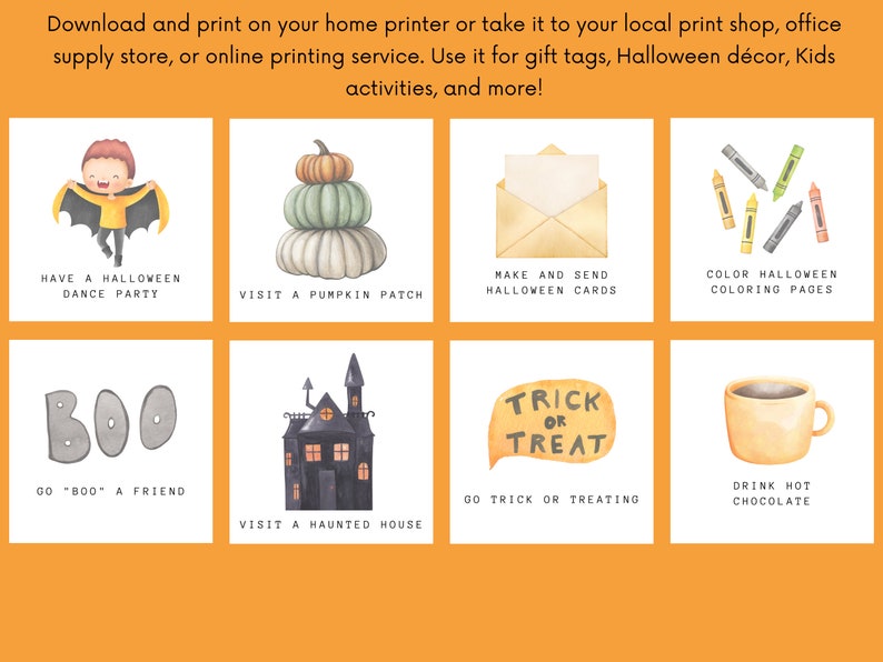 Halloween Advent Calendar, Halloween Advent Cards for Kids, Halloween ...