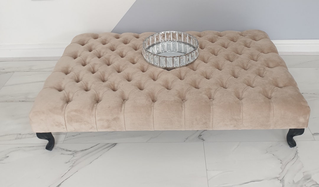 Handmade Chesterfield Deep Button Footstool - Etsy UK
