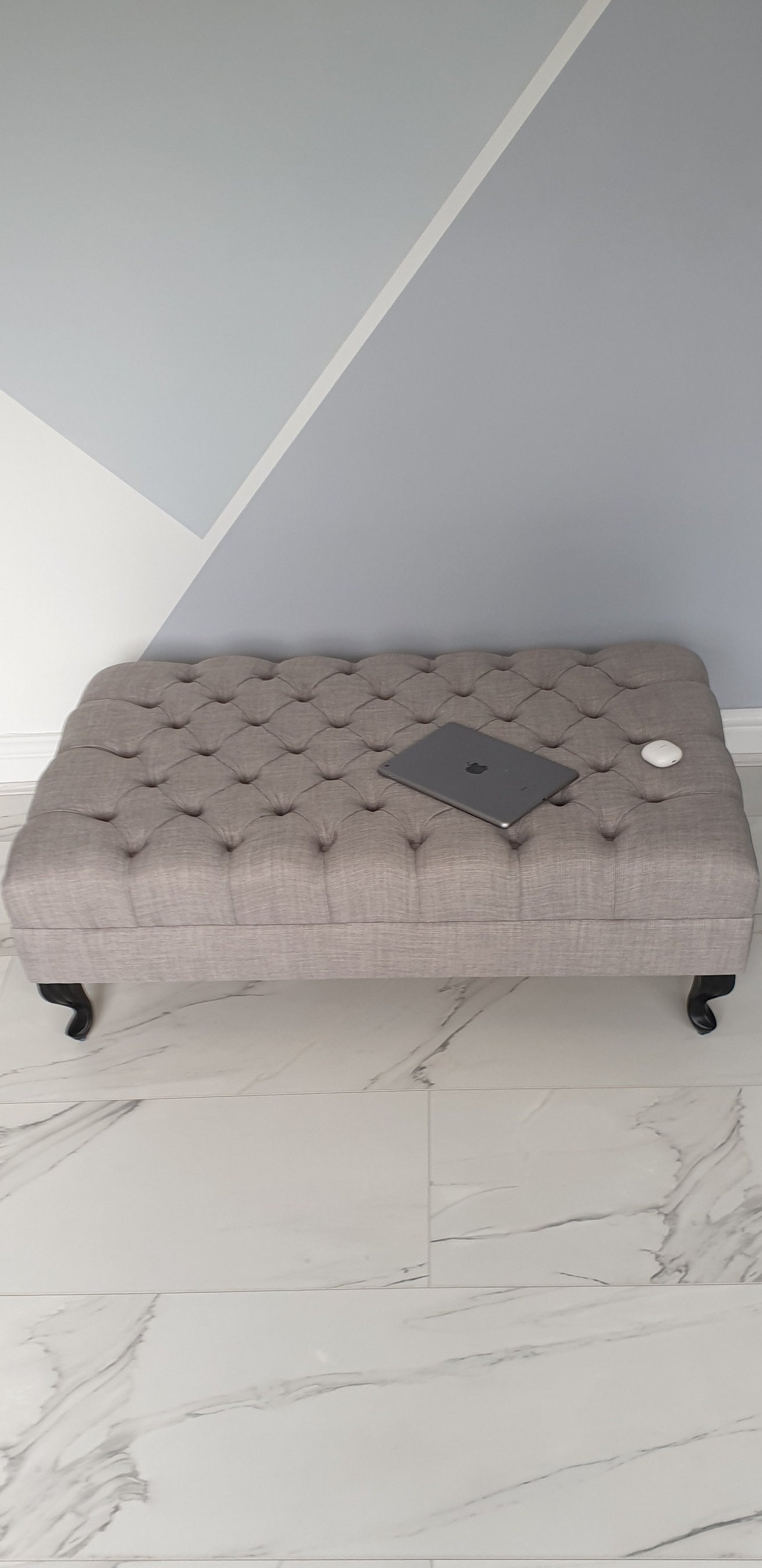 Chesterfield Double Top Coffee Table & Footstool Deep Buttons Made by ...