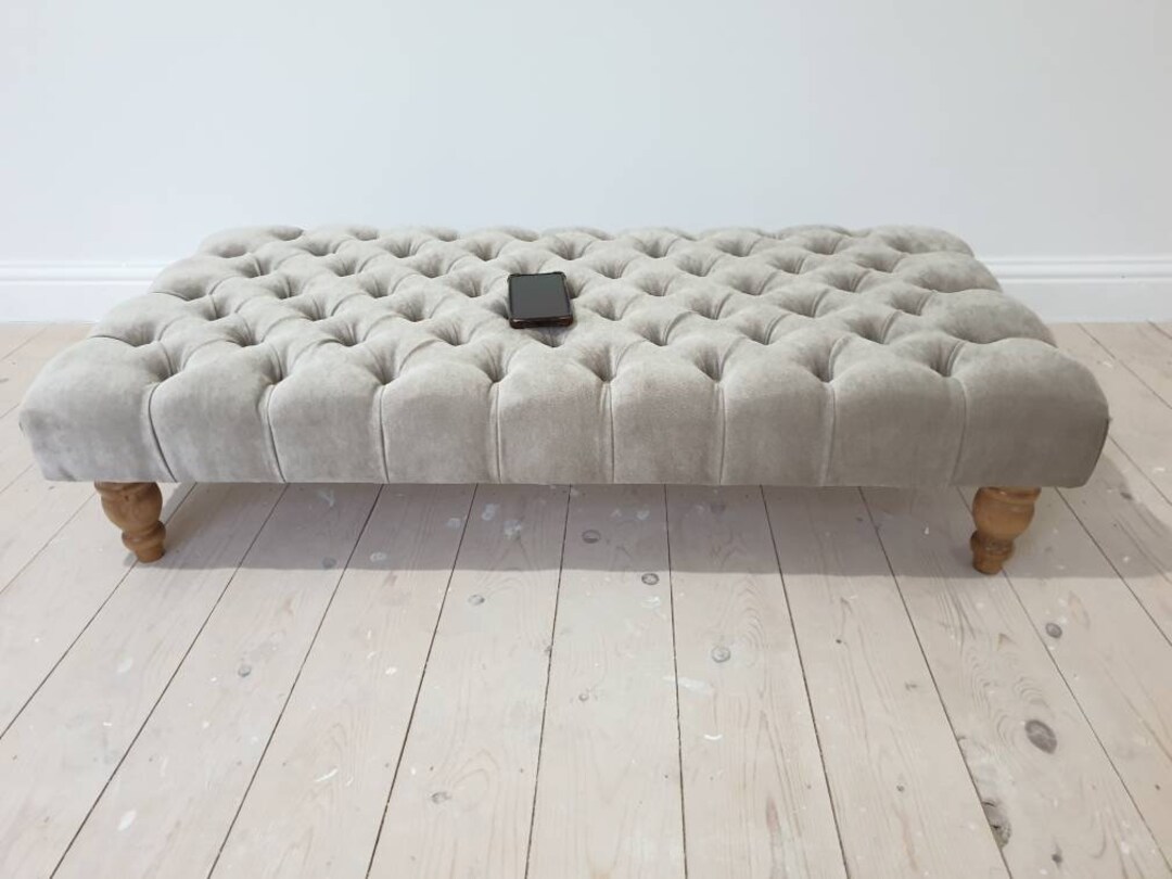 Handmade Pouffee Table Chesterfield Design Footstool Coffee Table - Etsy UK