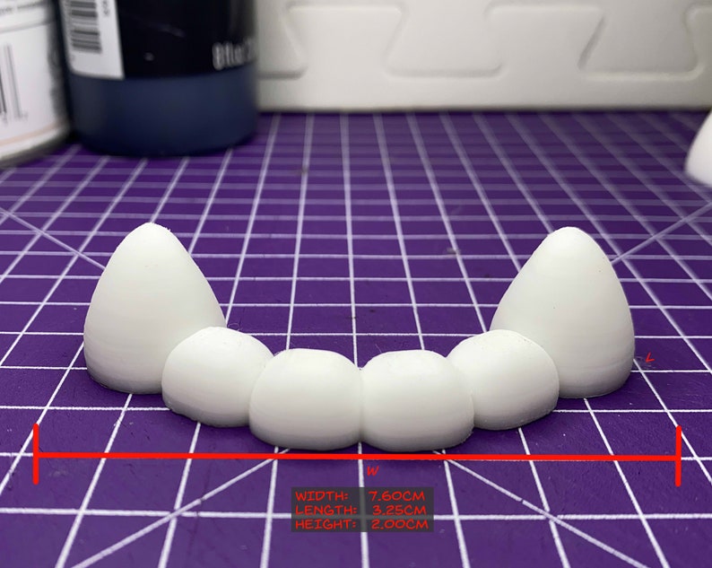 3D Printed White Fursuit / Costume Teeth Set - Etsy
