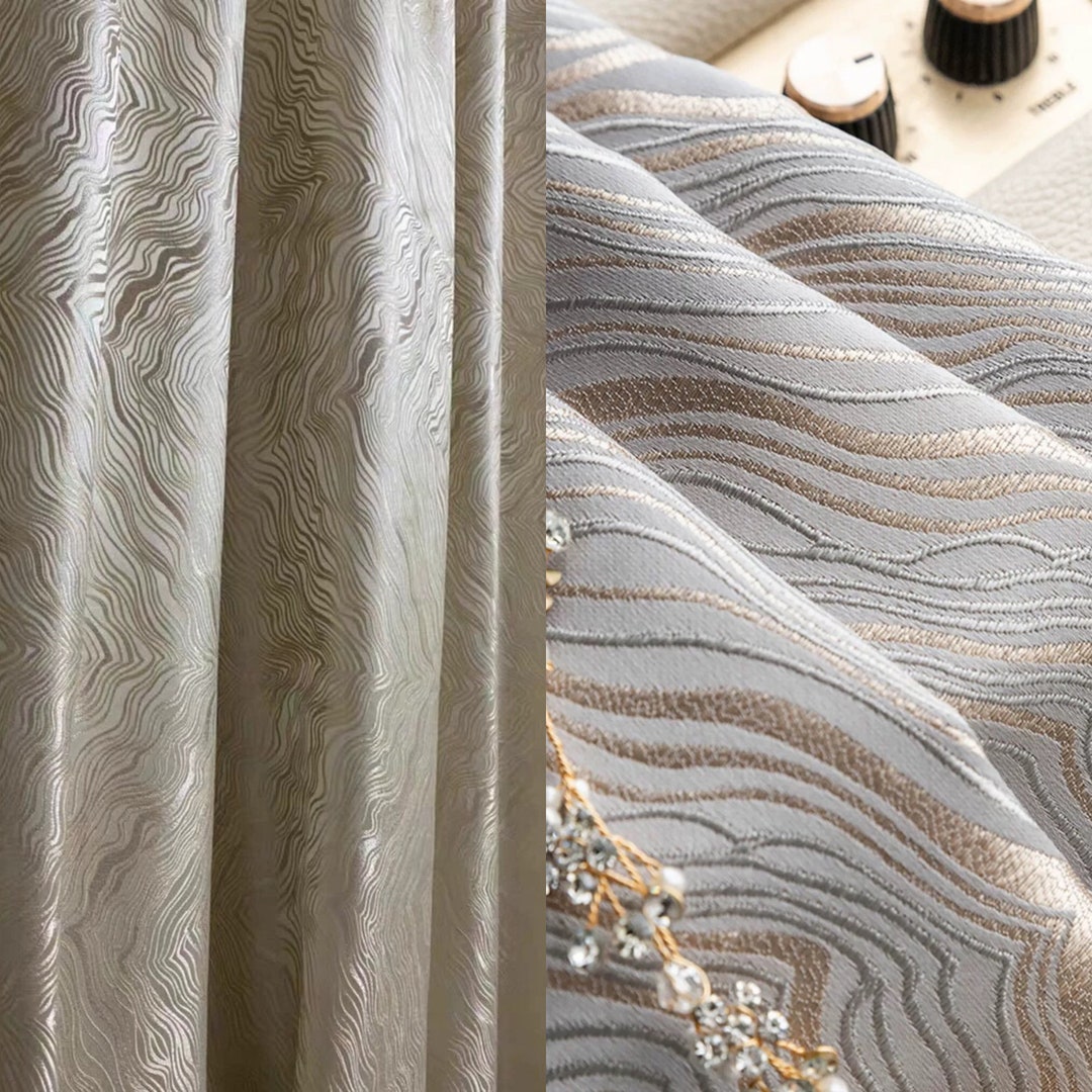 Customize Size/head Italian Wave Stripes Luxury Curtain 80% - Etsy