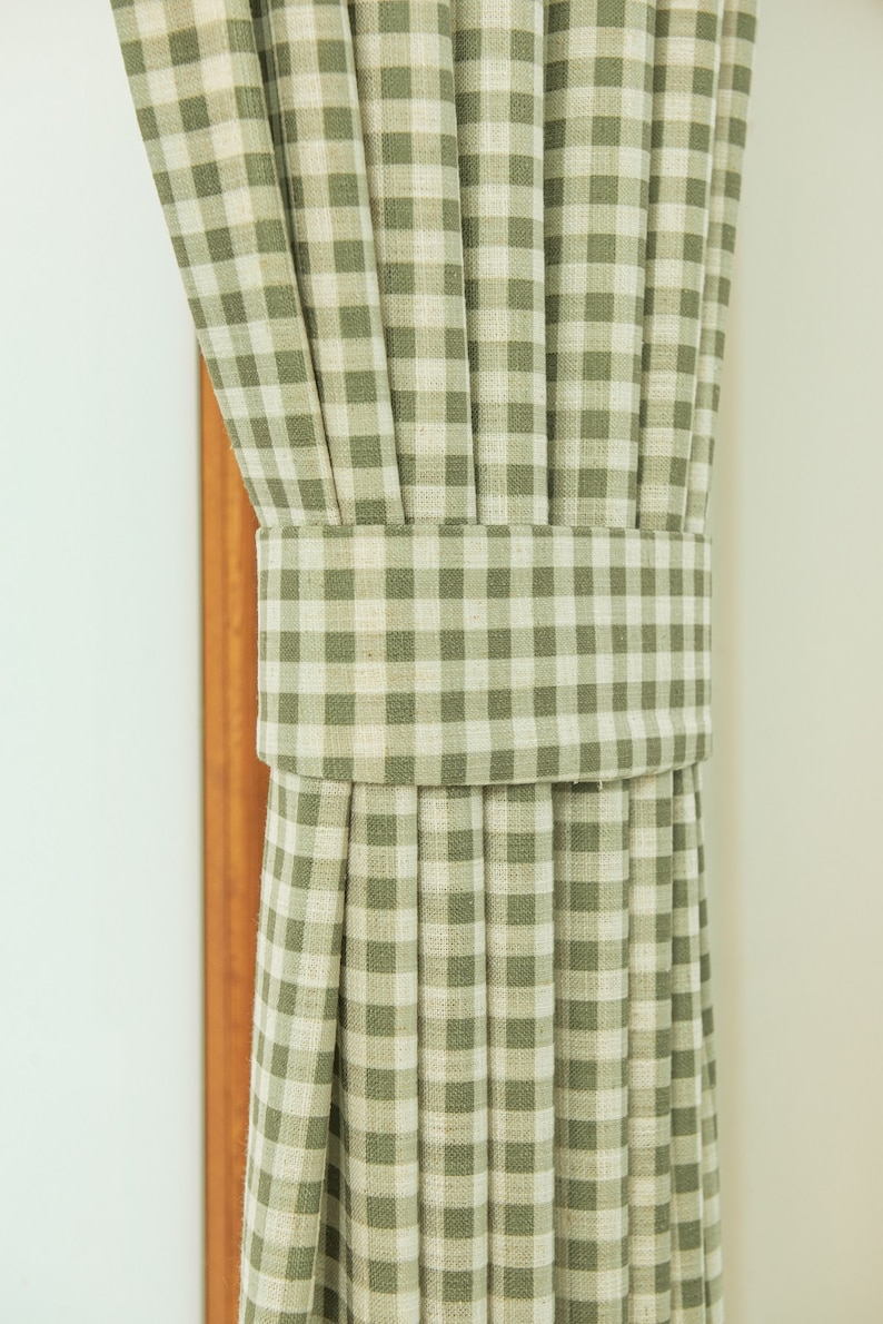 Evergreen Plaid 60% Shading Drapery Curtain Custom Size, Free Lining ...