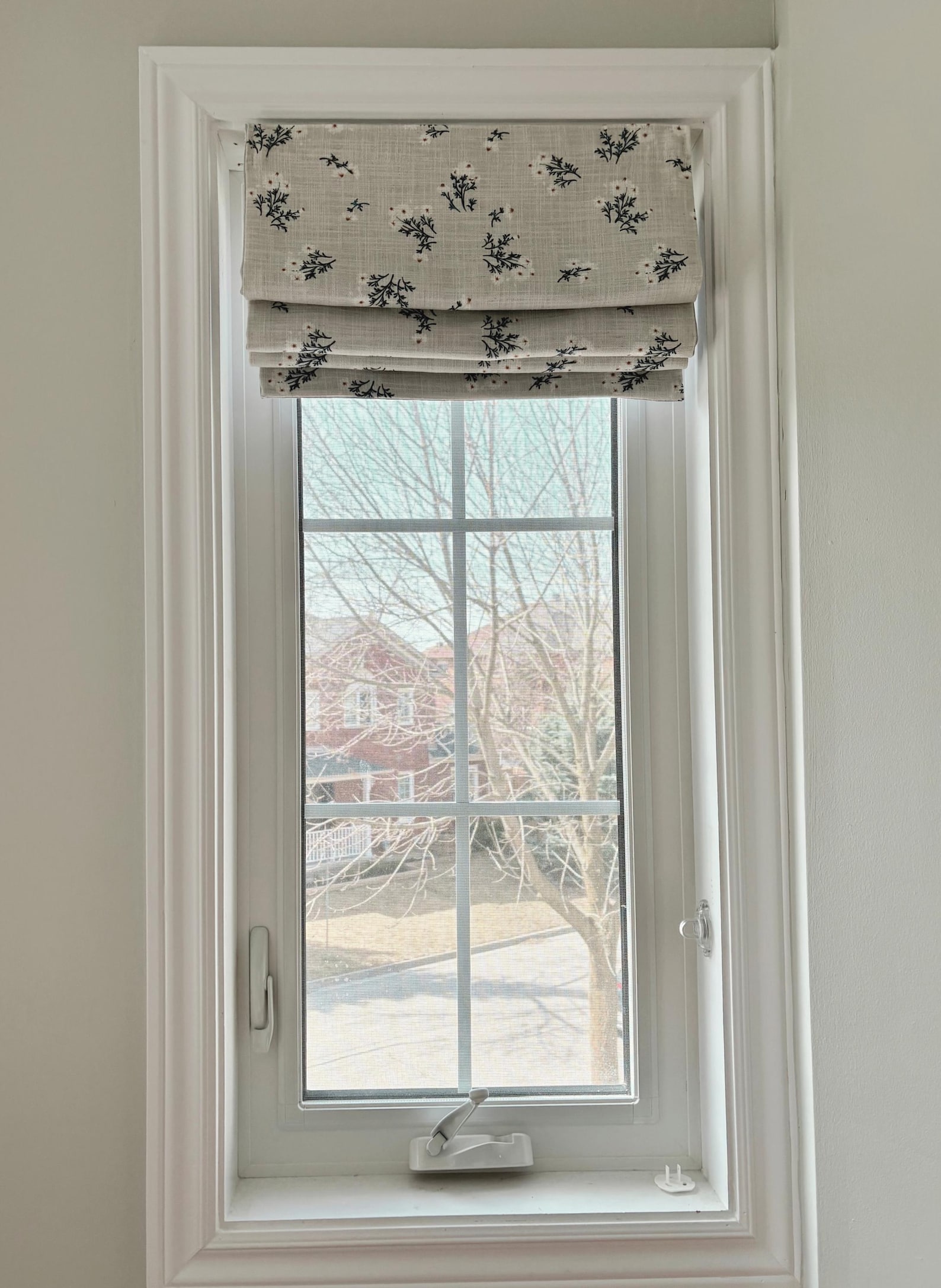 Whispering Leaves Cordless Roman Shade: Custom Size Inside/outside ...