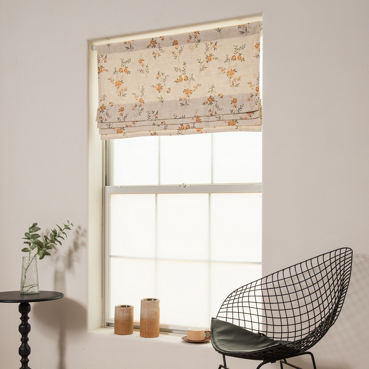 Clementine Rose Faux Roman Shade Valance, Custom Size Window Decorative ...