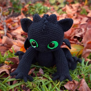 Toothless Crochet Pattern PDF – Amigurumi Dragon Toy Craft Tutorial ...