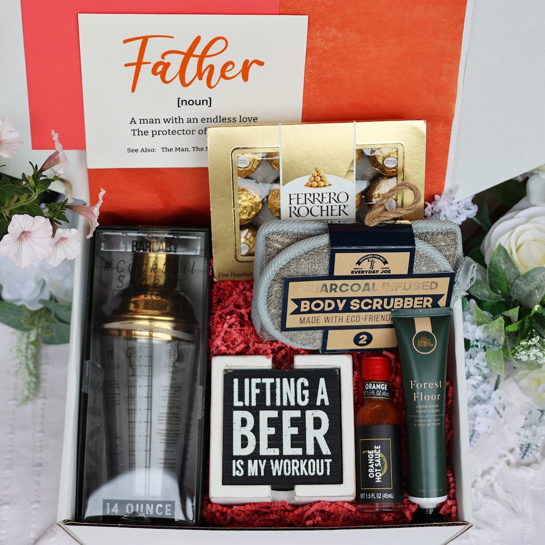 Gift Box for Him Package for Men, All He Needs Manly Gift Set, Dads ...