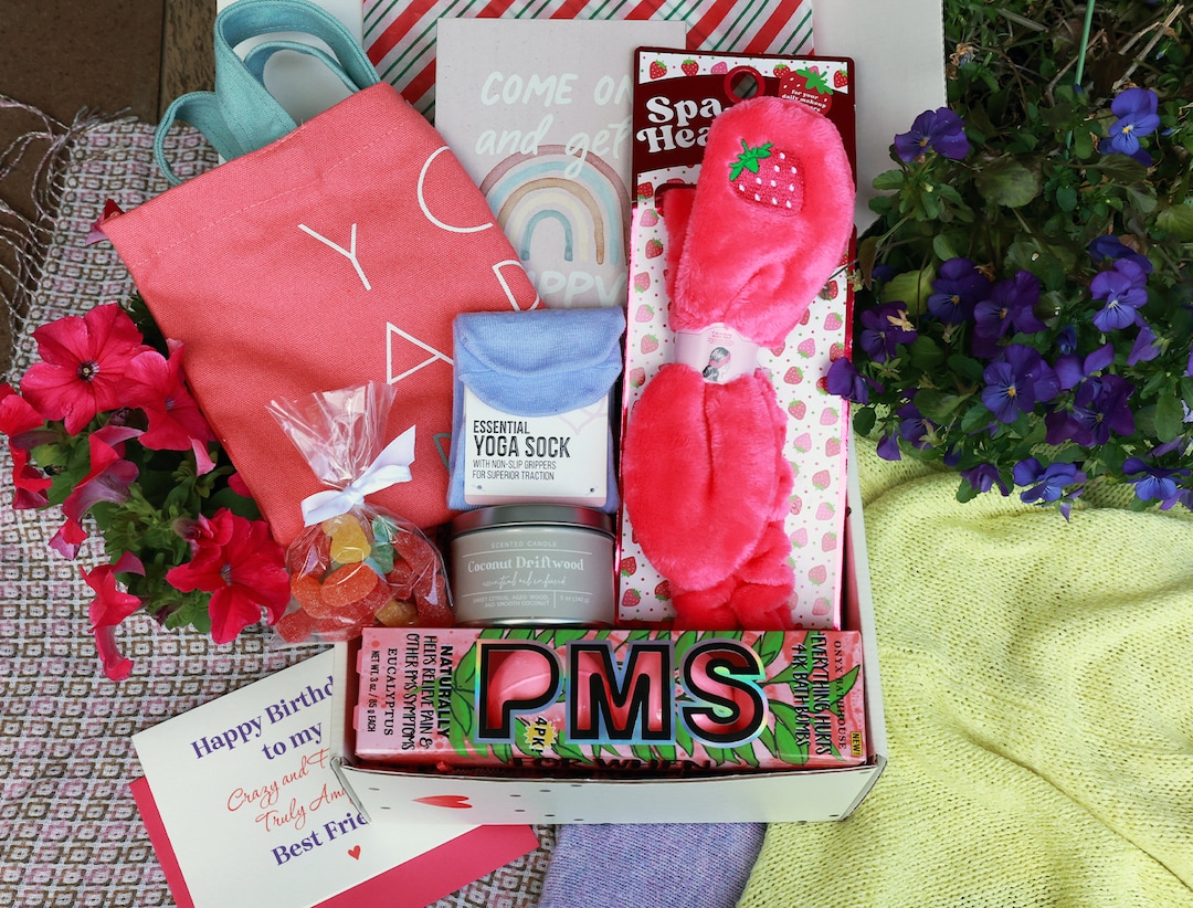 First Period Gift Box for Teen Girls: Spa Set With Yoga Socks & Candle ...