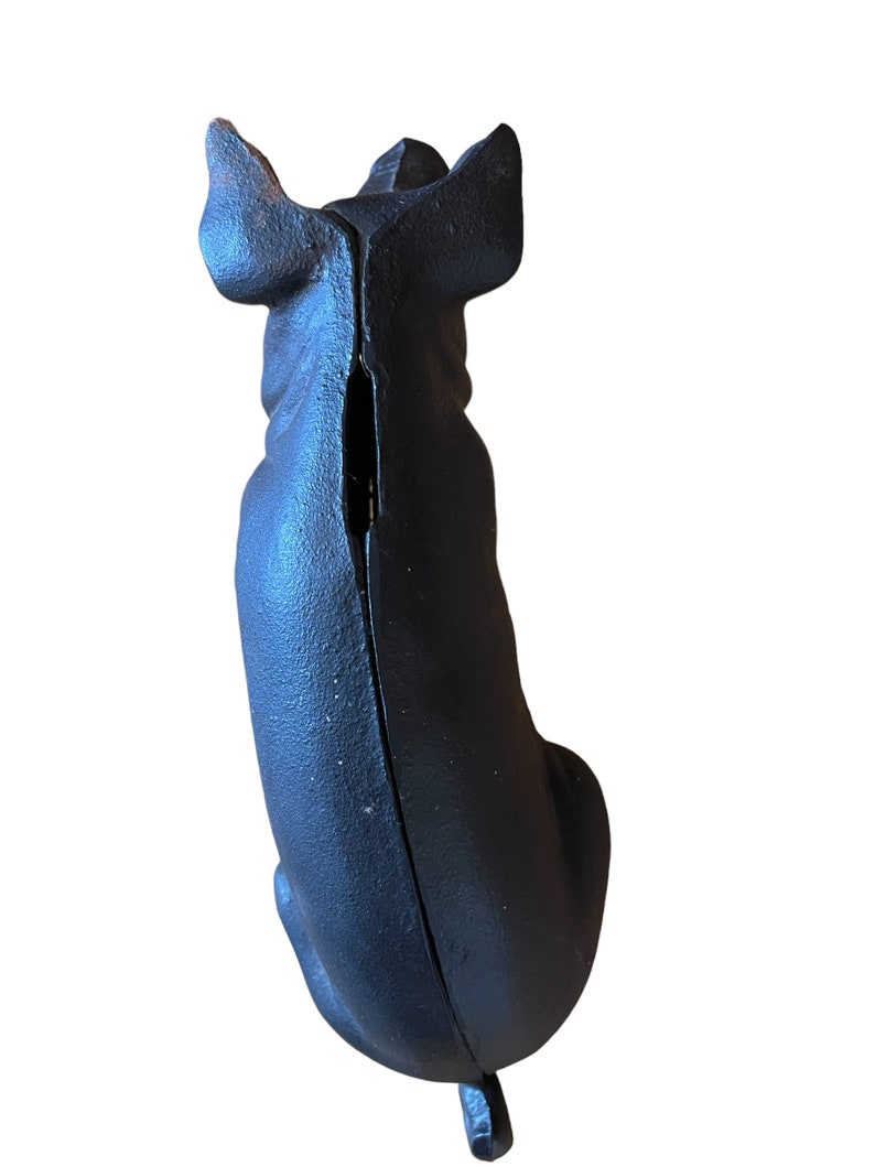 Vintage Black Cast Iron Piggy Bank - Etsy