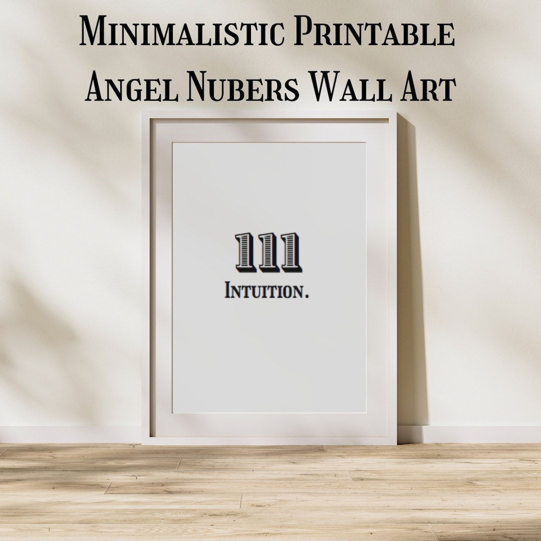 Minimalistic Printable Angel Numbers ; Angel Numbers Wall Art ...