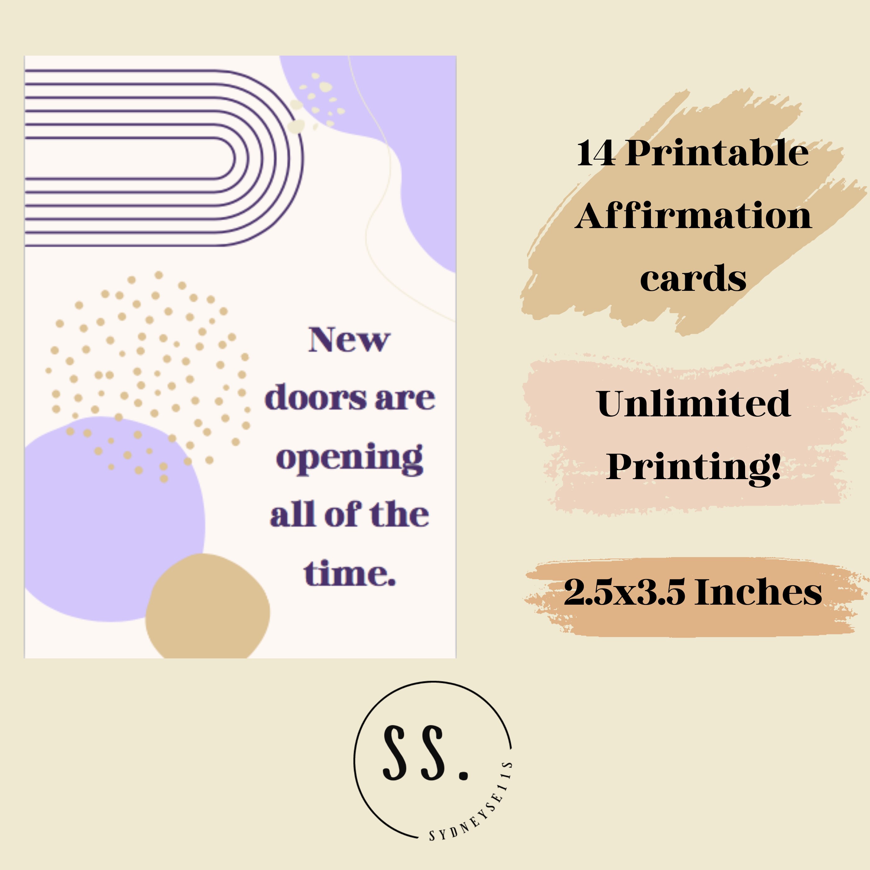 Printable Affirmation Cards for Success - Etsy