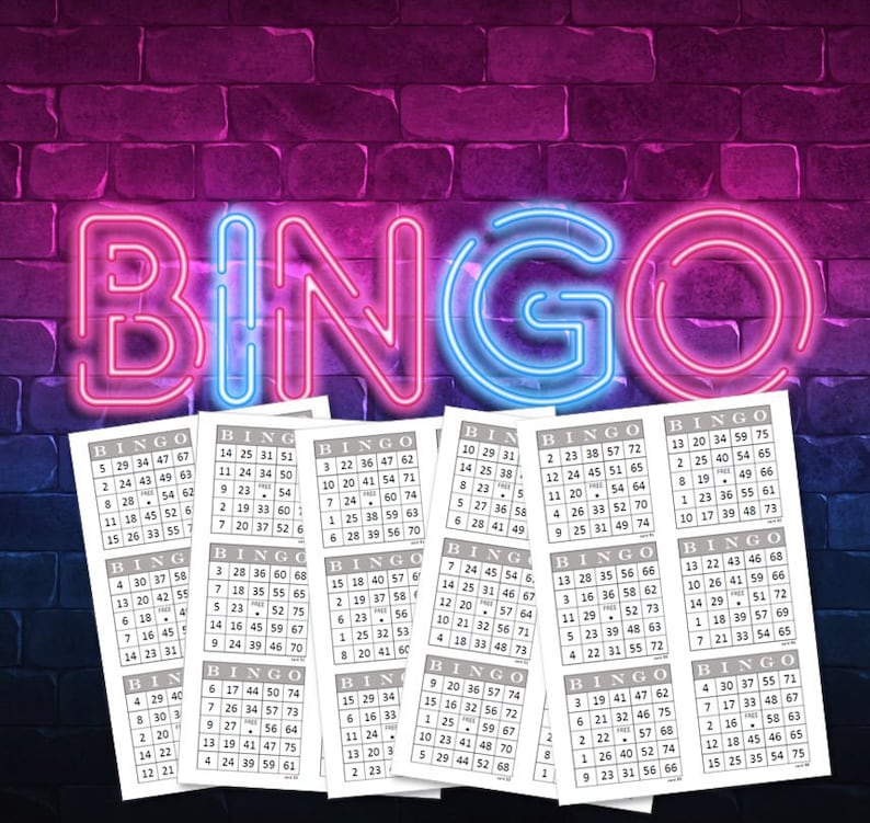 1000 Bingo Cards Pdf Download | DIY Bingo | 6 per Page | Instant ...