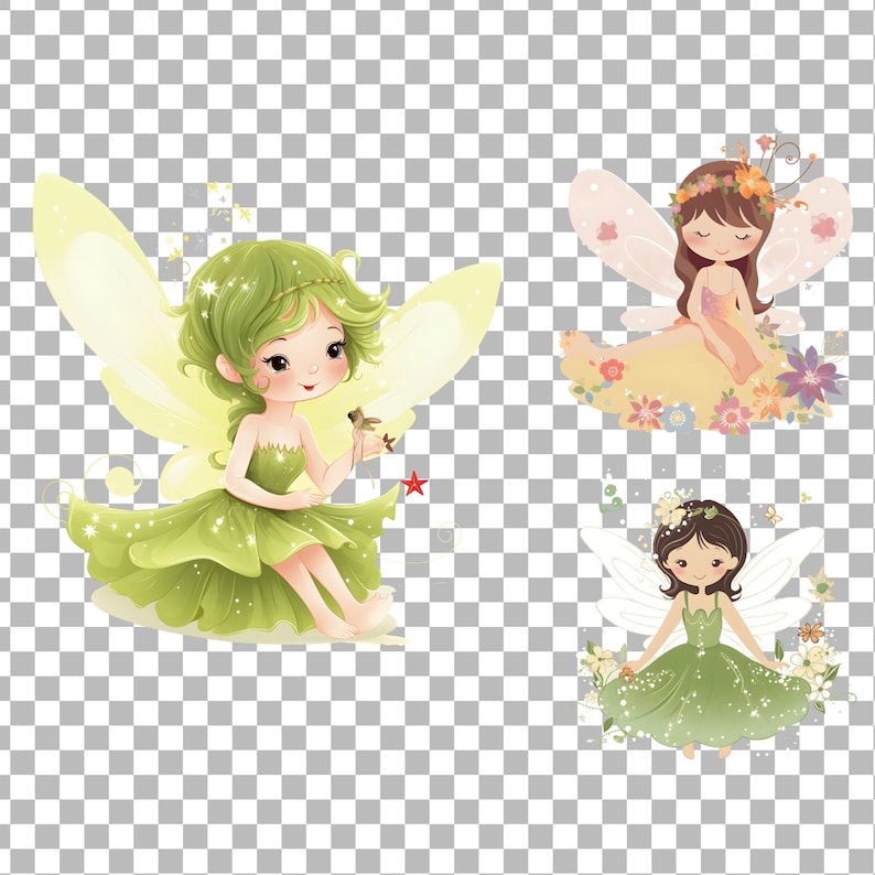Fairy Illustration Girly Graphics Princess Illustration - Etsy