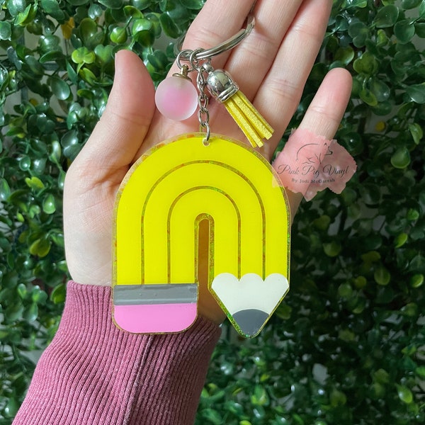 Rainbow Keychain - Etsy