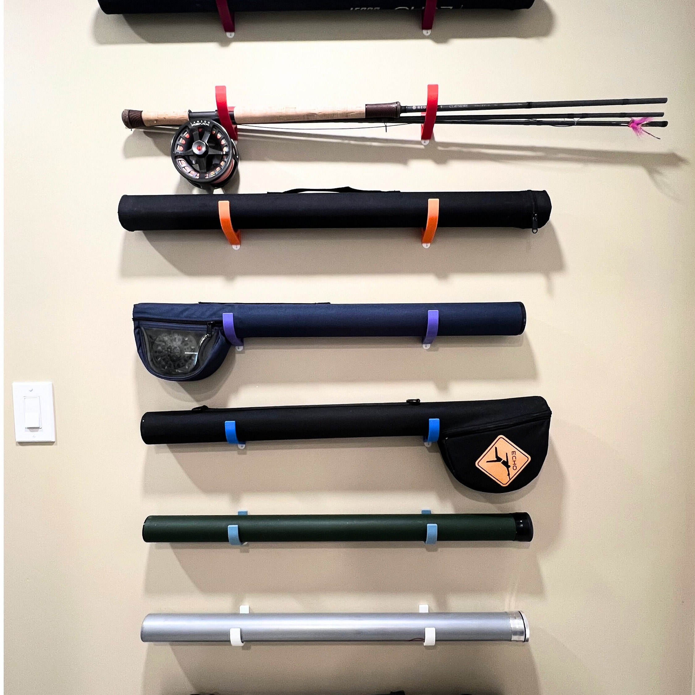 Wall Mounted Fishing Rod Tube Holder - Etsy