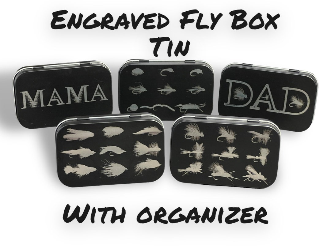 Engraved Tin Fly Fishing Box - Etsy