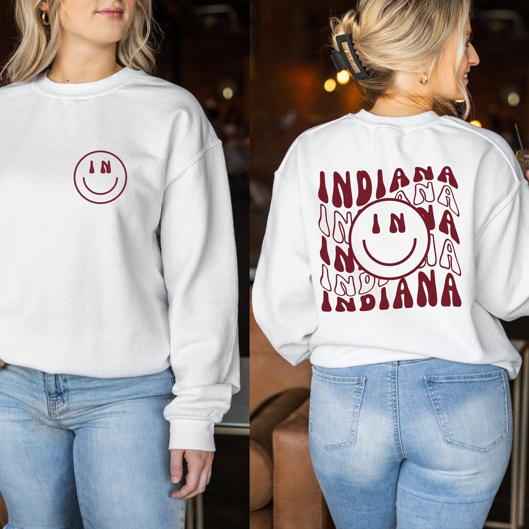 Indiana Sweatshirt, Hoosier State Crewneck Pullover, Retro Indy Sweater ...