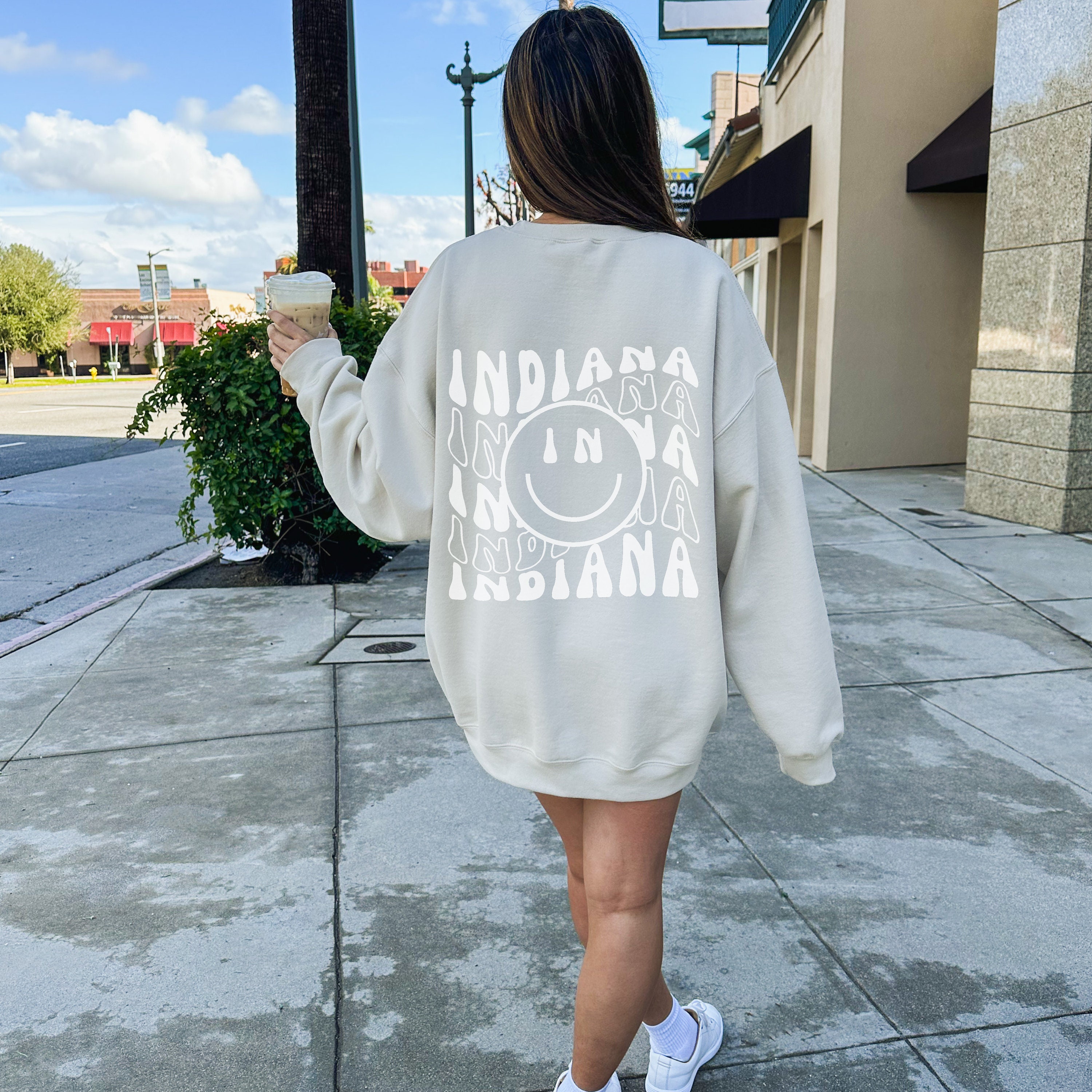 Indiana Sweatshirt, Hoosier State Crewneck Pullover, Retro Indy Sweater ...