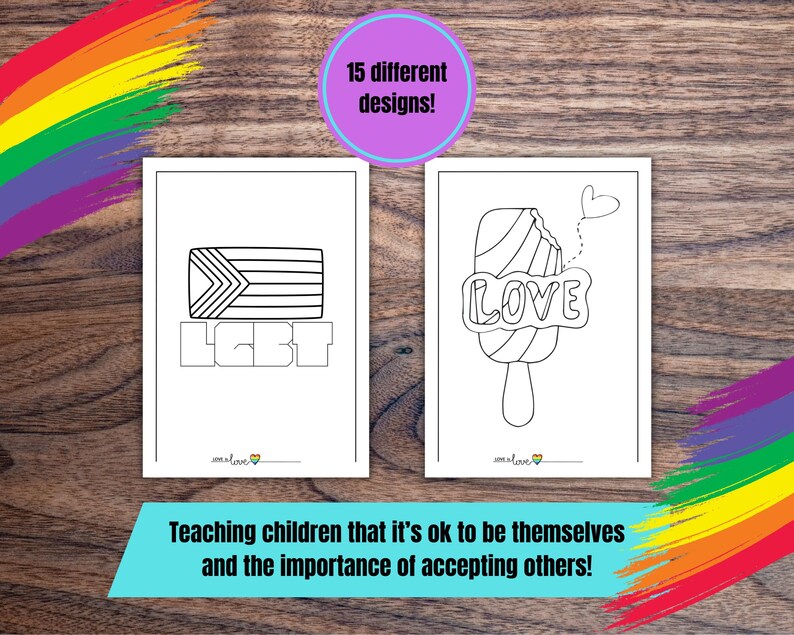 15 PRIDE/LGBT Printable Colouring Sheets for Kids, Toddlers, Children ...