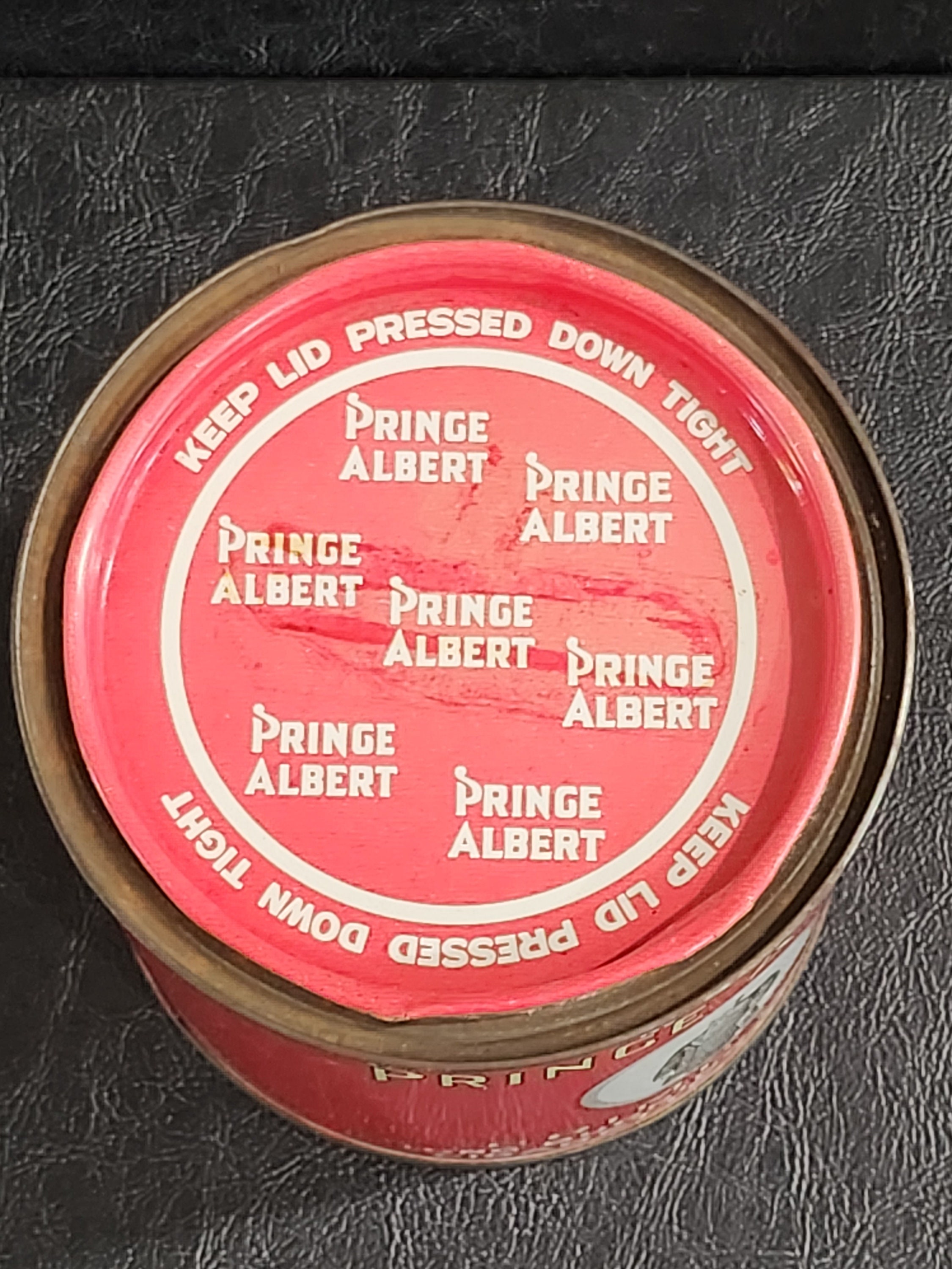 Rare Vintage Red Prince Albert Tobacco Tin 14 Ounce Tobacco Can Round ...