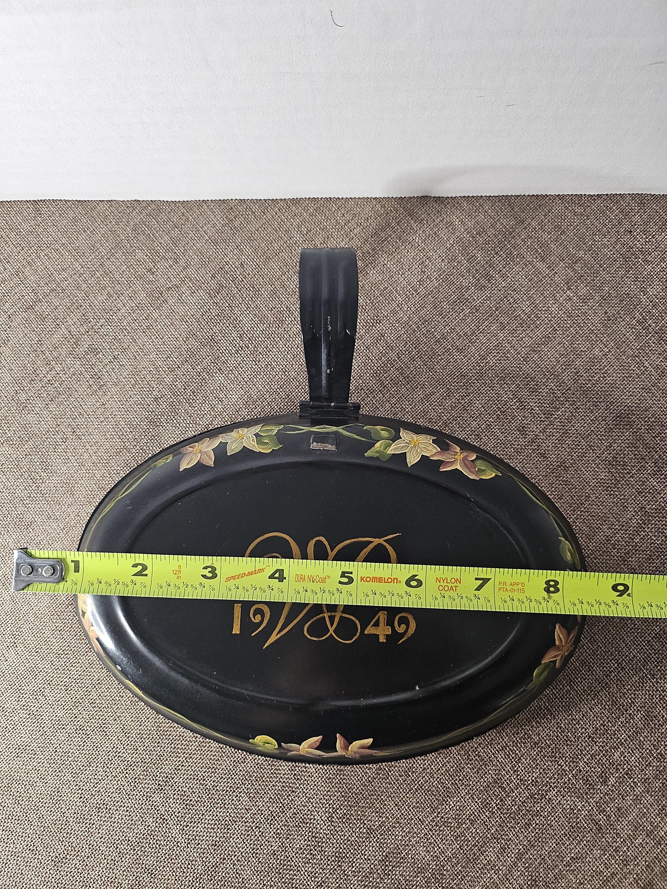 1949 "v P" Metal Ware Tole Crumb Catcher Silent Butler Hand Painted ...