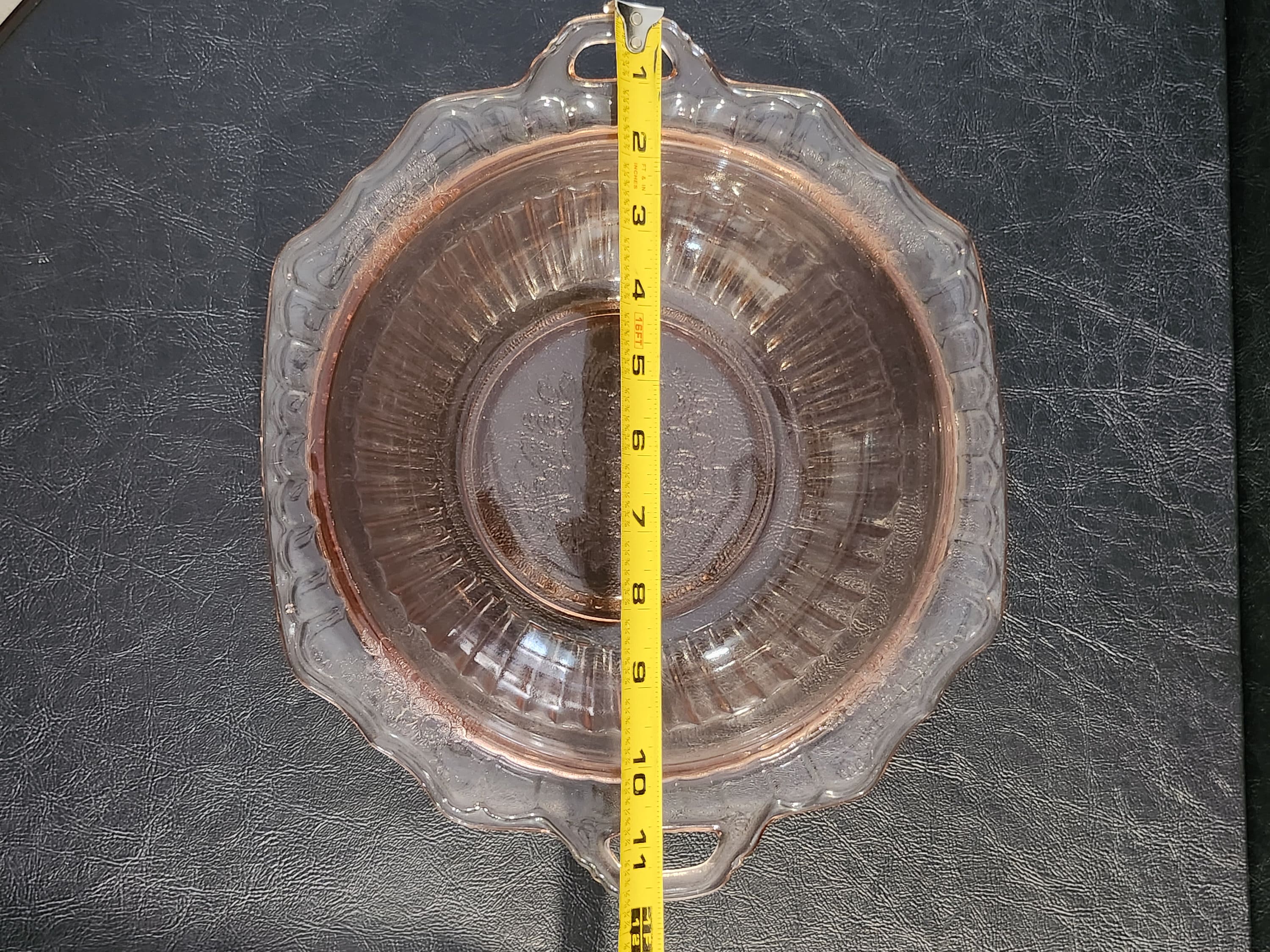 Pink Depression Glass Mayfair Open Rose 2 Handles Bowl by Anchor ...