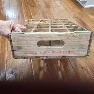 Rare Towne Club Wooden 24 Soda Bottle Crate - Etsy