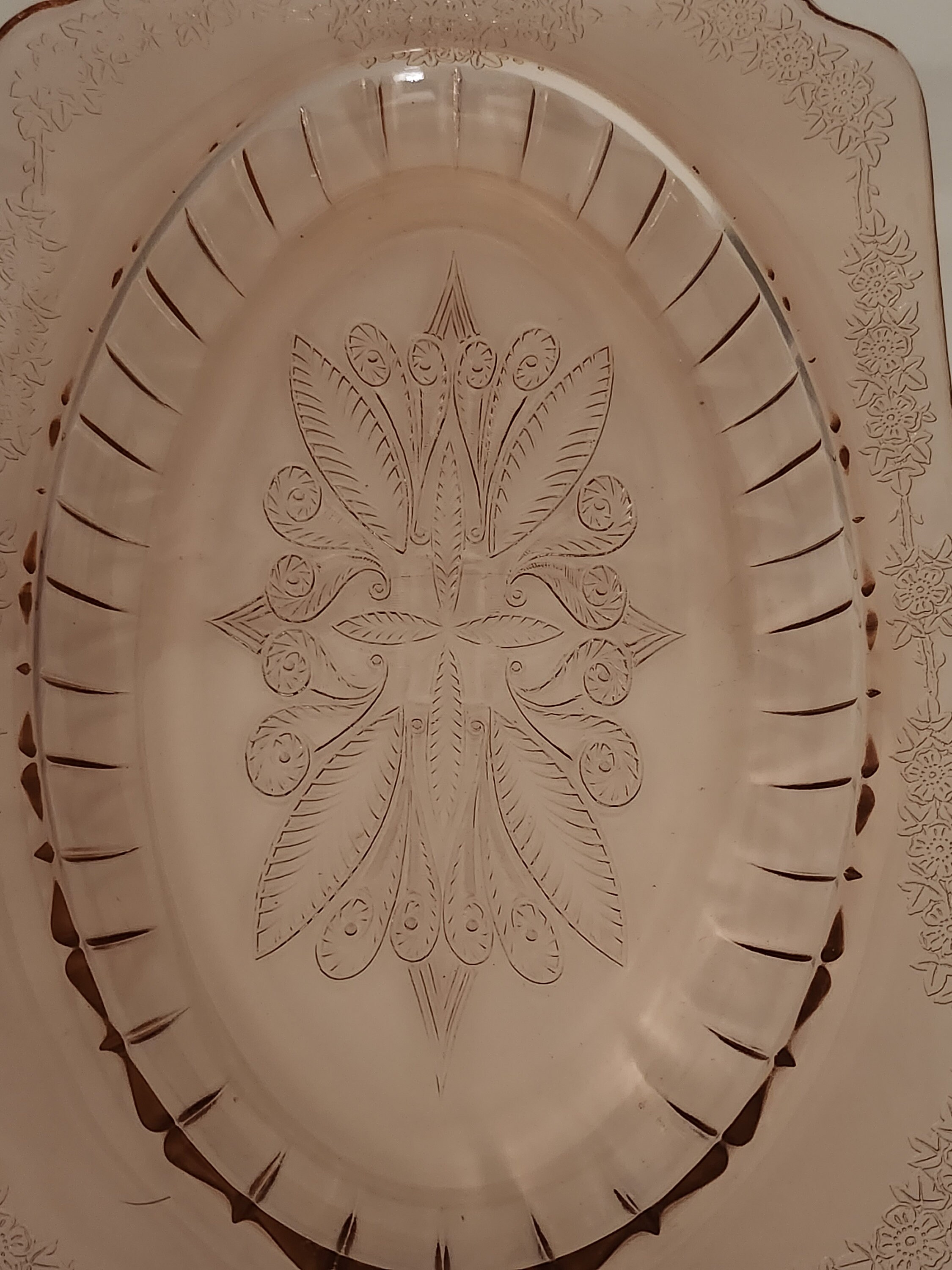 Antique Pink Depression Glass Adam Pattern Jeanette Glass Company ...