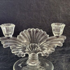 Rare Pair of Vintage Paden City Glass Maya Pattern Double Candle ...