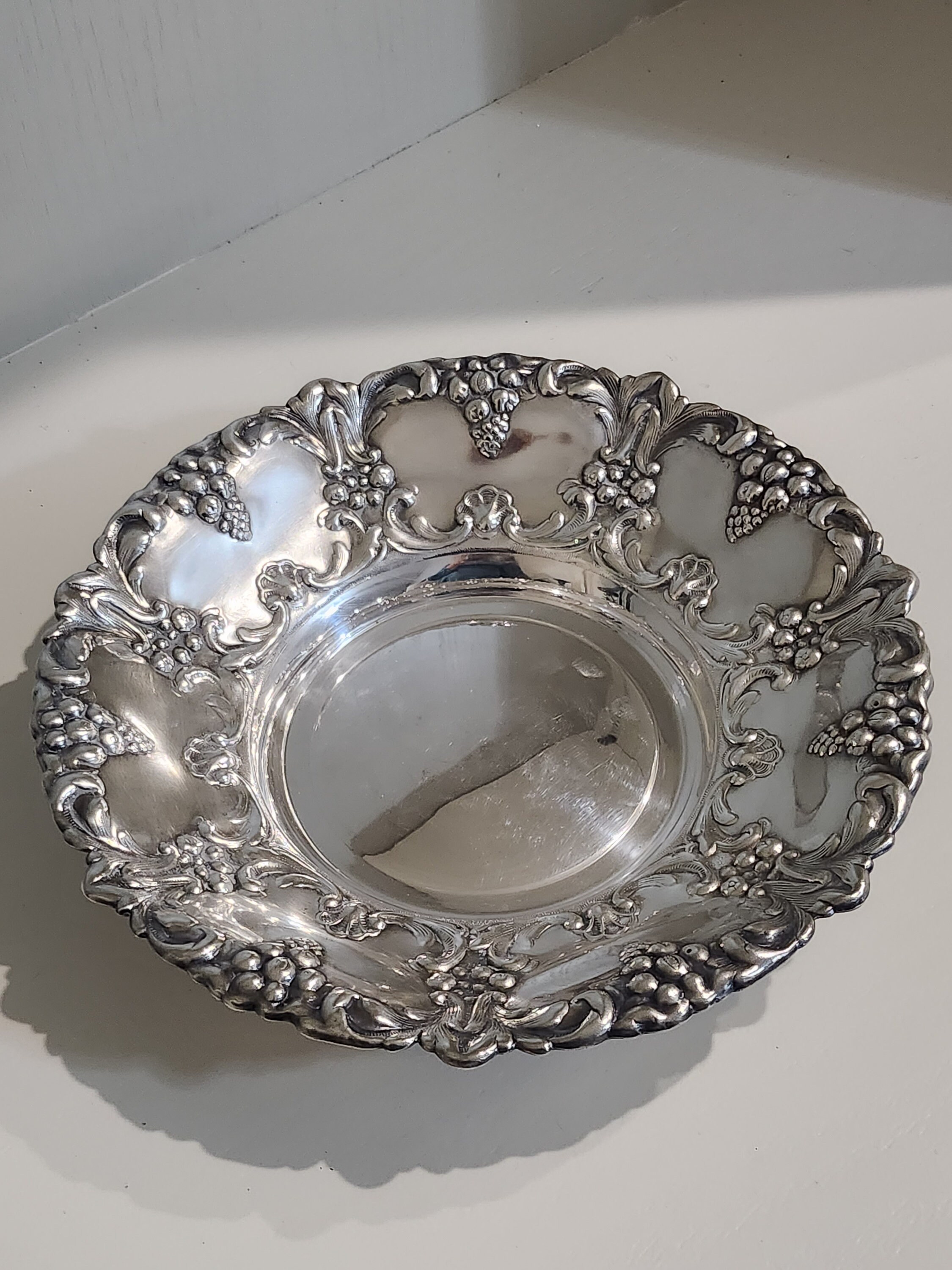 Vintage William Adams Scallop Grapes Silver Plate Serving Bowl Spain - Etsy