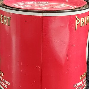 Rare Vintage Red Prince Albert Tobacco Tin 14 Ounce Tobacco Can Round ...
