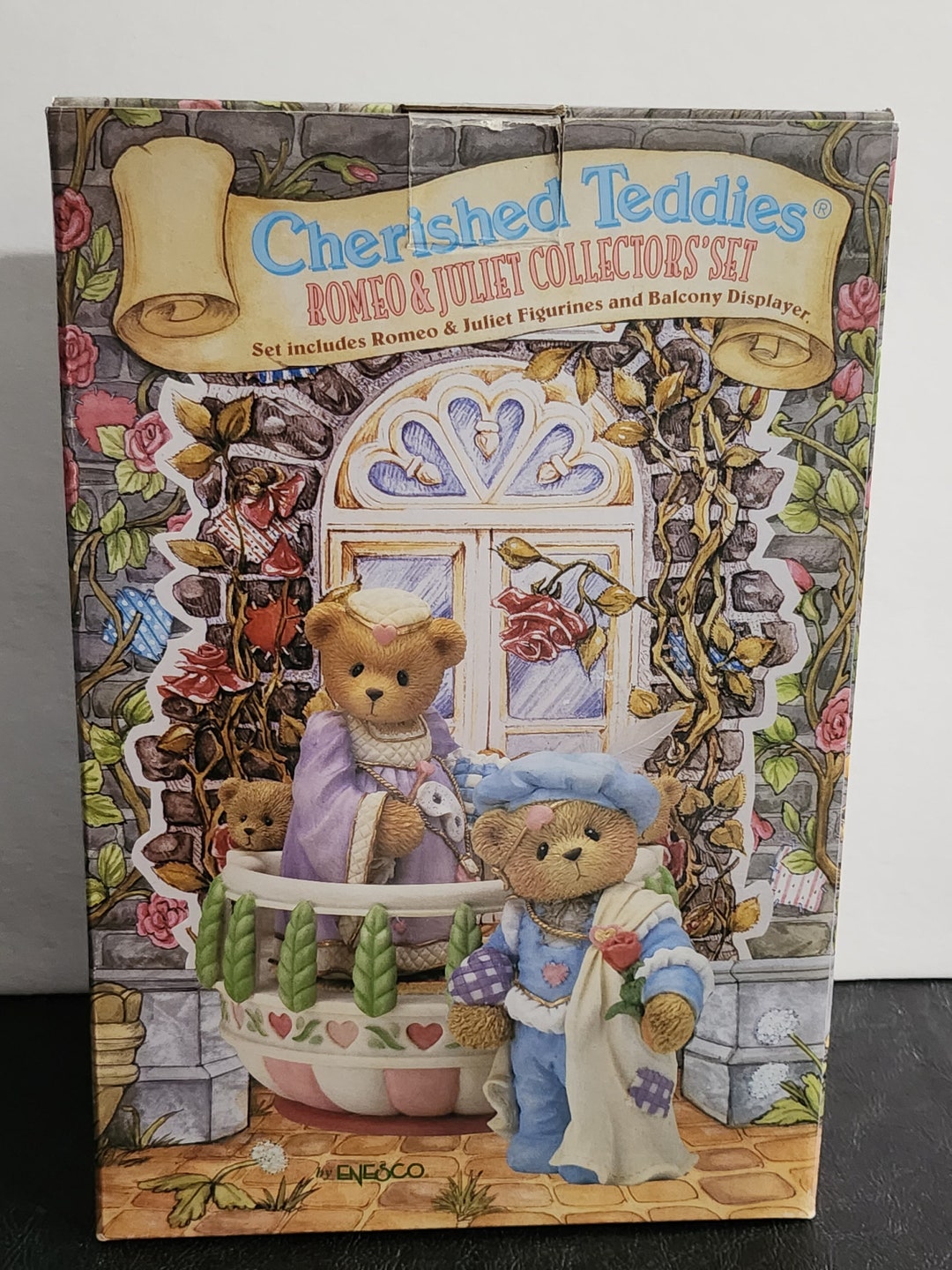 Cherished Teddies Romeo and Juliet Collectors Set Figurines and Balcony ...
