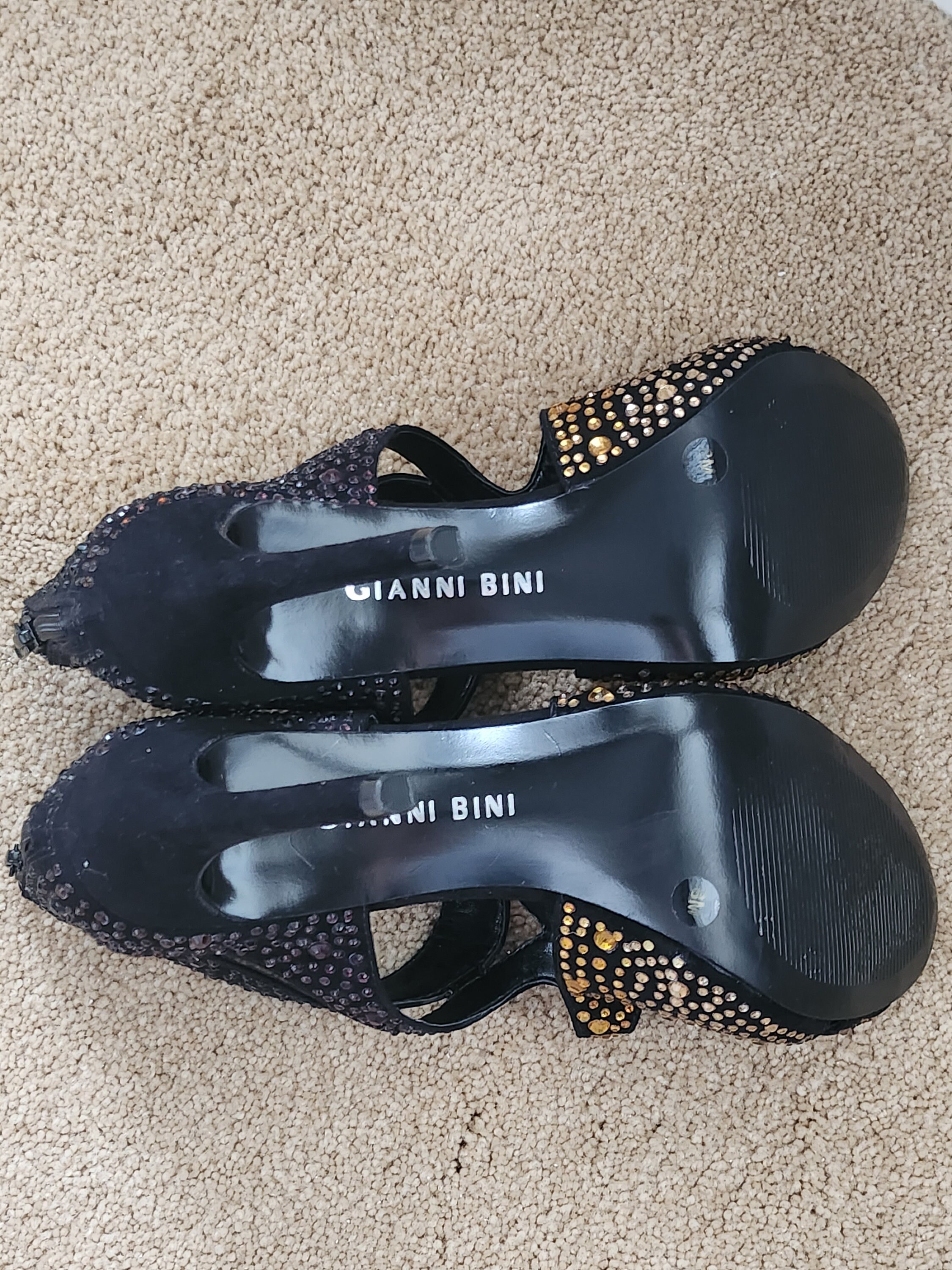 Gianni Bini Sexy Gem Dazzled Black High Heel Shoes-8m NEW NEVER WORN - Etsy