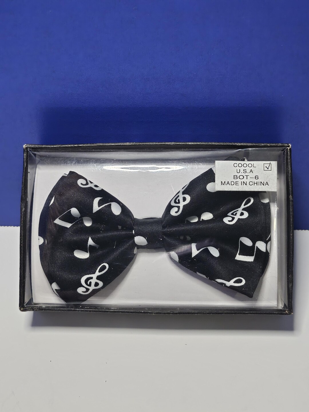 Adult/teen Adjustable Black and White Musical Note Bow Tie - Etsy