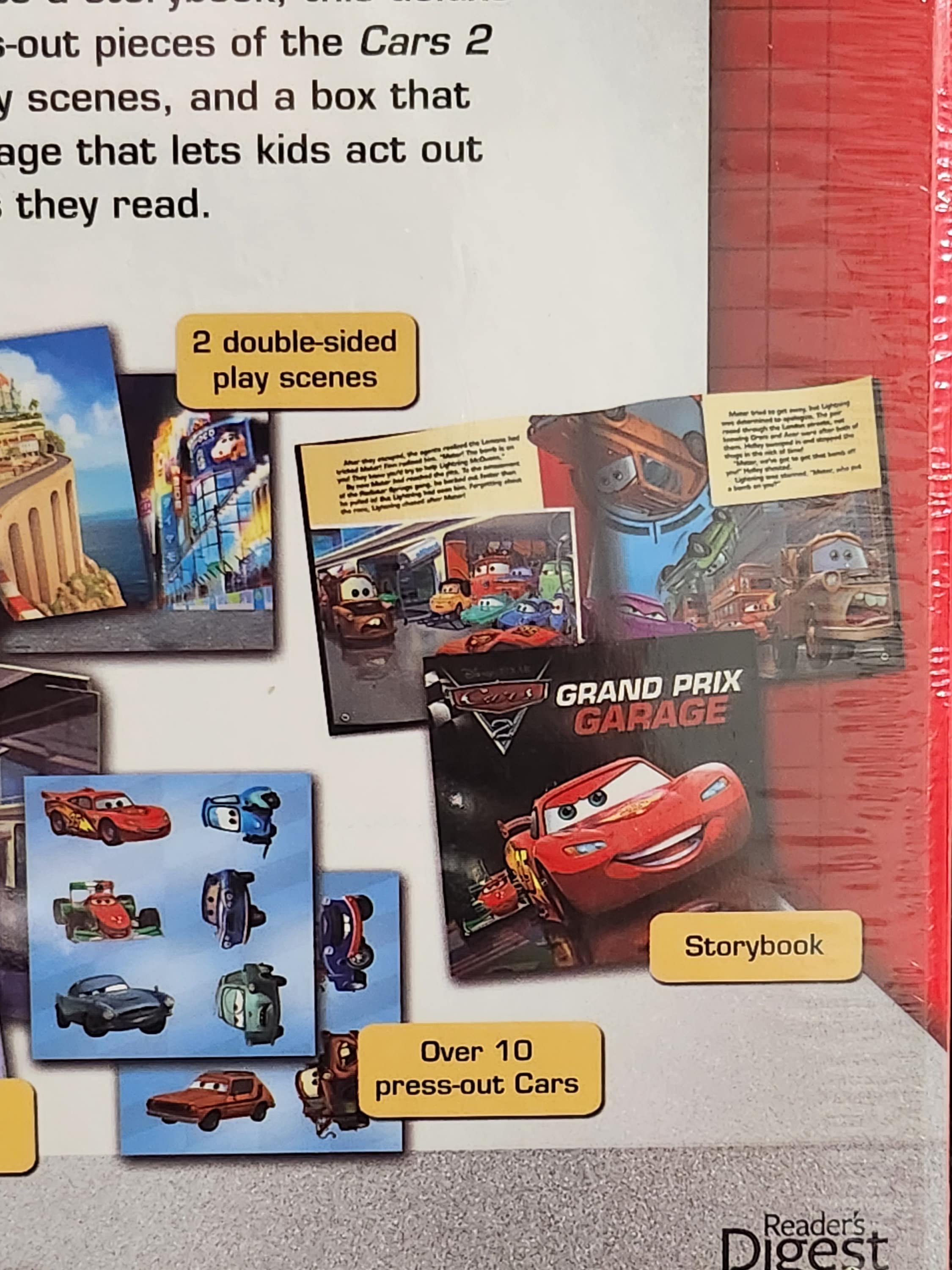 Cars 2 Grand Prix Garage Storybook and Playset NIB - Etsy