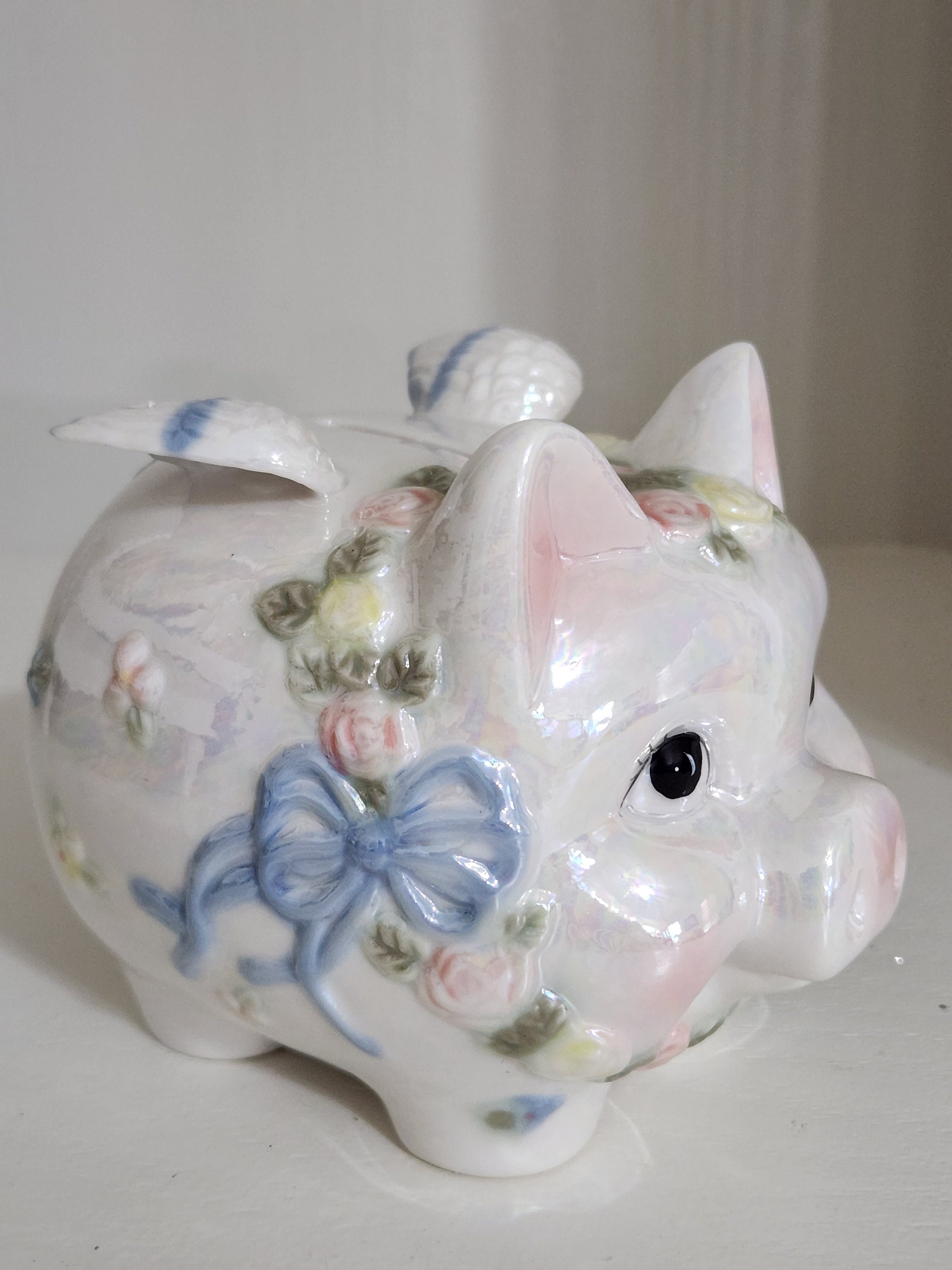 Iridescent Lefton Piggy Bank - Etsy